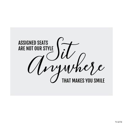 Sit Anywhere Wedding Ceremony Sign | Oriental Trading