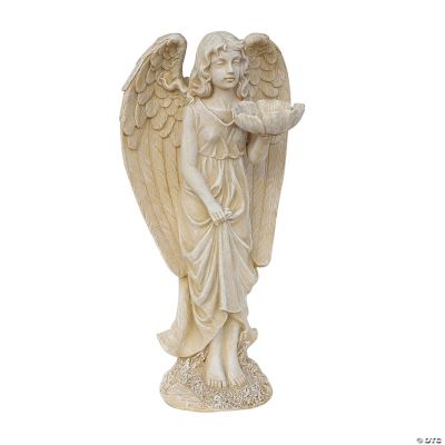 Northlight 20" Heavenly Gardens Distressed Ivory Cherub Angel Bird ...