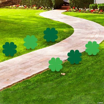 14" x 14" St. Patrick’s Day Clover Yard Signs - 6 Pc. | Oriental Trading