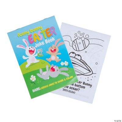 Funny Bunny Easter Joke Coloring Books - 12 Pc. - Discontinued