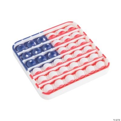4 3/4" Patriotic American Flag Lotsa Pops Pop Fidget Toys - 6 Pc ...