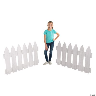 28" White Picket Fence Cardboard Cutout Stand-Ups Set - 2 Pc.