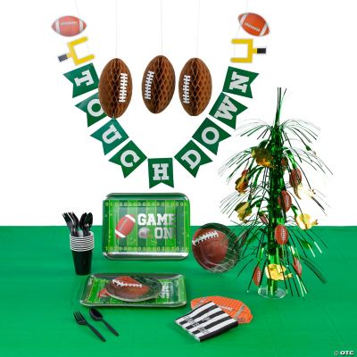 94 Pc. Football Party Ultimate Tableware Kit for 8 Guests