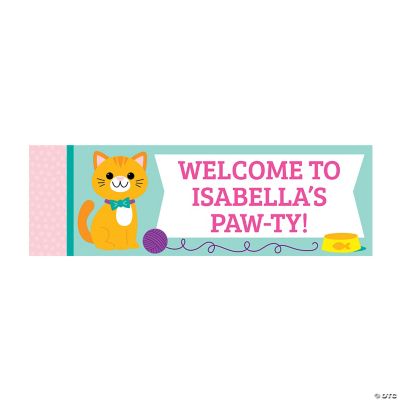 52" x 17" Personalized Cat Banner - Small | Oriental Trading