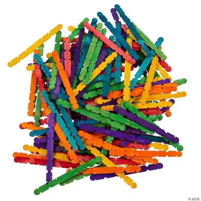 Bulk 150 Pc. Rainbow Notched Craft Sticks - Discontinued