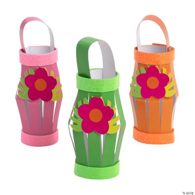 Glitter Luau Lantern Craft Kit - Makes 12 - Discontinued