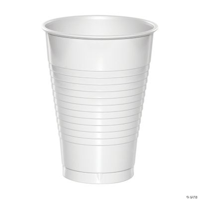 Touch Of Color White 12 Oz Plastic Cups - 60 Pc.