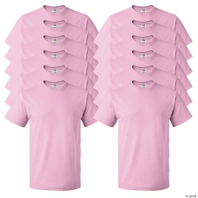 12 Light Pink Adults T-Shirts | Oriental Trading