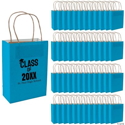 6 1/2" x 9" Bulk 72 Pc. Personalized Medium Turquoise Graduation Class ...