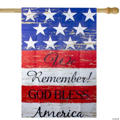 Northlight We Remember! Patriotic American Outdoor House Flag 28" x 40 ...
