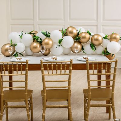 White & Gold Balloon Table Runner Kit - 651 Pc.