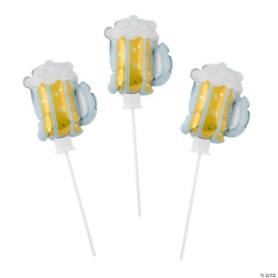 Self-Inflating Beer Mug 6 1/2" Mylar Balloons – 6 Pc.