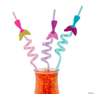 Mermaid BPA-Free Plastic Silly Straws - 12 Pc. | Oriental Trading