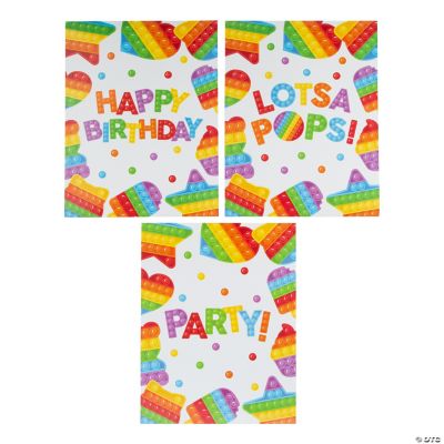 16" x 20 3/4" Lotsa Pops Pop Fidget Toy Birthday Party Posters - 6 Pc ...