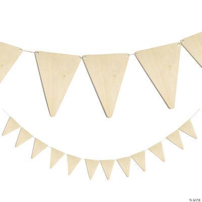 DIY Unfinished Wood Bunting Kits - Makes 3 - Discontinued