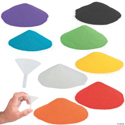 Bulk 56 Pc. Bags of Sand & Plastic Funnels Sand Art Craft Supply Kit