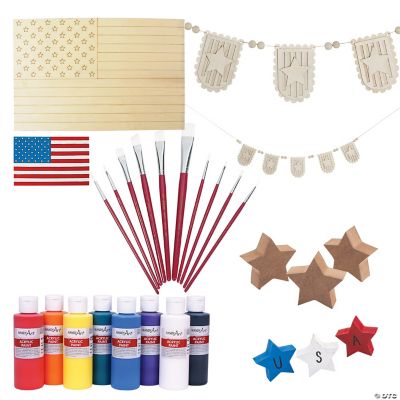 DIY Patriotic Craft Kit Assortment – Makes 8 | Oriental Trading