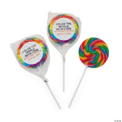 Mini Rainbow Lollipops