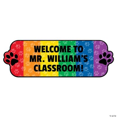 Personalized Giant Paw Print Classroom Sign | Oriental Trading