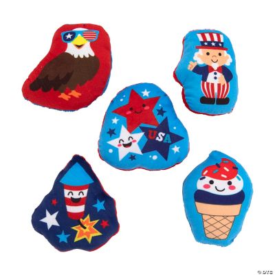 Bulk 50 Pc. Patriotic Flat Stuffed Character Assortment - Discontinued