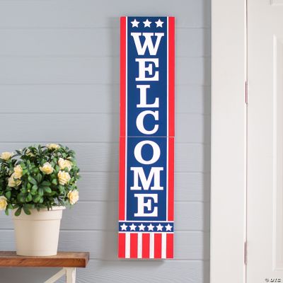 Patriotic Porch Welcome Sign | Oriental Trading