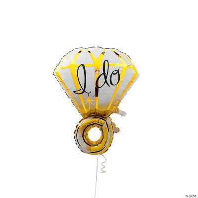 I Do Gold Wedding Ring 18 1/2" Mylar Balloon | Oriental Trading