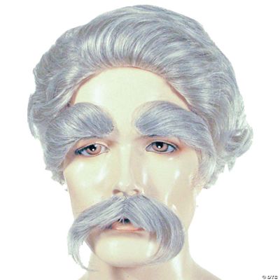 Adults Mark Twain Wig, Eyebrows & Mustache Set | Oriental Trading