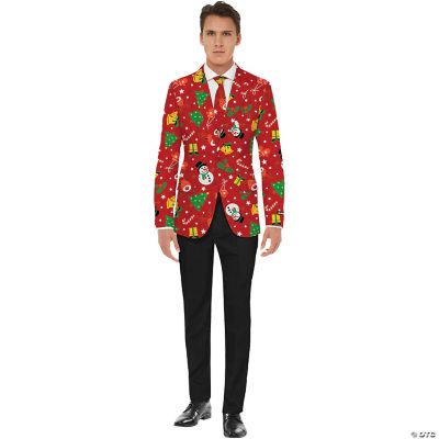 Men's Red Icon Christmas Jacket & Tie | Oriental Trading