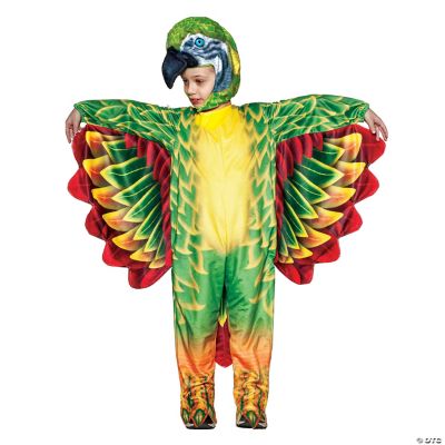 Toddler Printed Green Parrot Costume | Oriental Trading