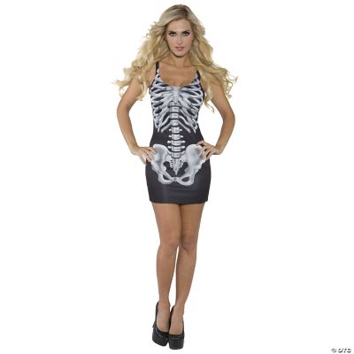 Women's Black & White Dress Skeleton Bones Costume | Oriental Trading