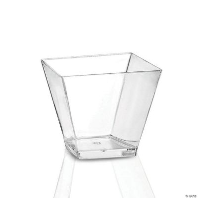 Bulk Premium 2 oz. Clear Plastic Mini Verrine Sample Cube Cups - 240 Pc.