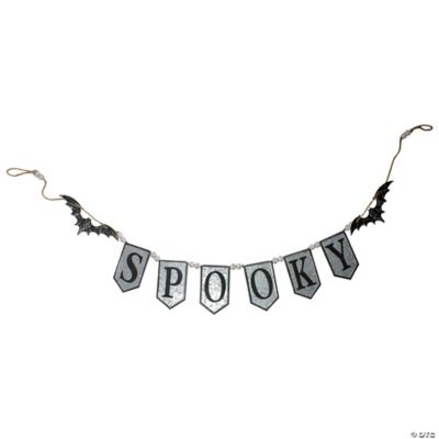 Northlight 7' Metal SPOOKY Bats Halloween Banner | Oriental Trading