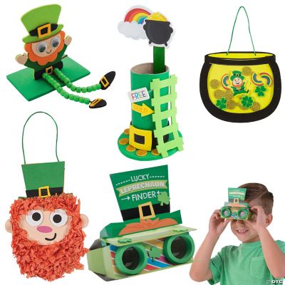 Bulk St. Patrick’s Day Leprechaun Craft Kit Assortment - Makes 60