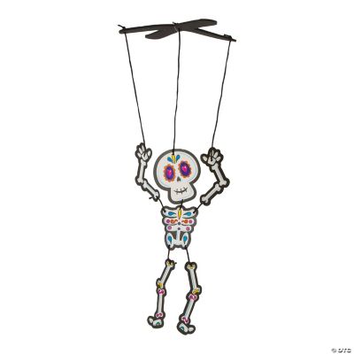 Jumbo Day of the Dead Skeleton Puppet Craft Kit - Makes 6 - Discontinued