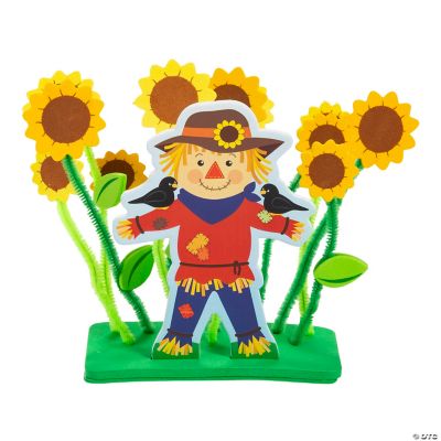 3D Scarecrow in a Sunflower Garden Craft Kit - Makes 12