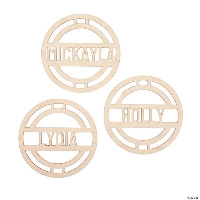 DIY Personalized Round Wood Name Tag - Discontinued