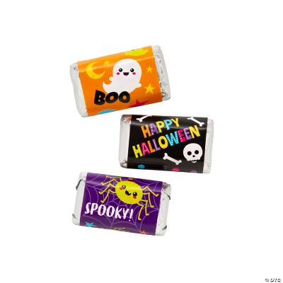 1 1/4" x 2 1/2" Halloween Mini Candy Bar Sticker Labels - 30 Pc ...