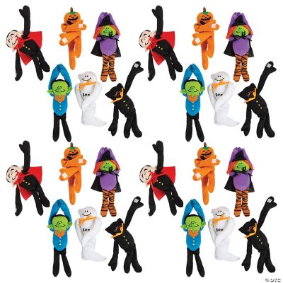 10 3/4" - 12" Bulk 72 Pc. Long Arm Halloween Stuffed Characters