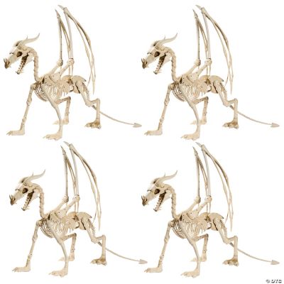 Bulk Halloween Dragon Skeletons - 4 Pc.