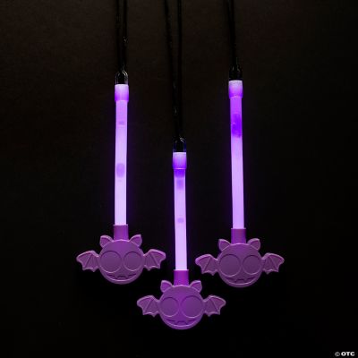 Bat Character Necklaces with Glow Stick - 12 Pc. - Discontinued