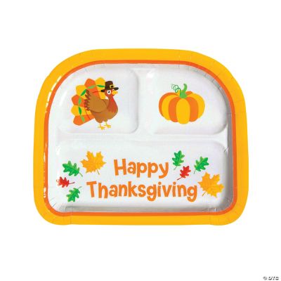 Happy Thanksgiving Paper Dinner Plates - 8 Pc.