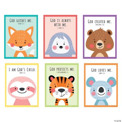 Animal Bible Verse Posters - 6 Pc.