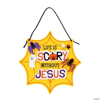 Life is Scary Without Jesus Halloween Sign Craft Kit – Makes 12 ...
