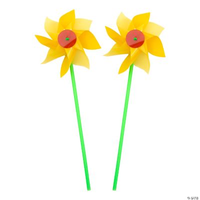 Jumbo Sunflower Pinwheels - 12 Pc. | Oriental Trading