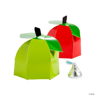 Apple-Shaped Treat Boxes - 12 Pc. - Discontinued