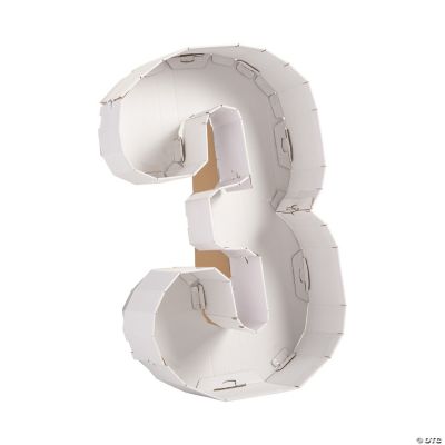 3 Ft. Number 3 Cardboard Cutout Stand-Up Mosaic | Oriental Trading