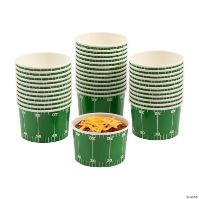 2 1/2" x 4" Bulk 48 Pc. Football Disposable Paper Snack Bowls ...