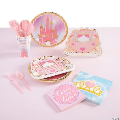 187 Pc. Princess Party Tableware Kit for 24 Guests