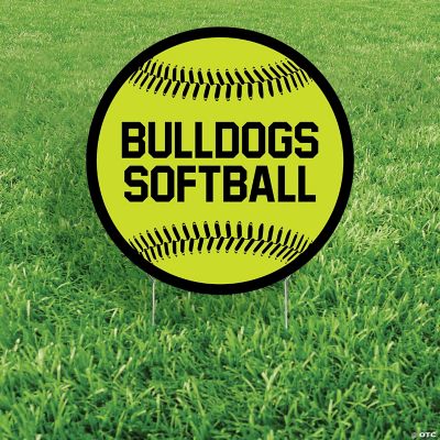 16" diam. Personalized 16" Softball Yard Sign | Oriental Trading