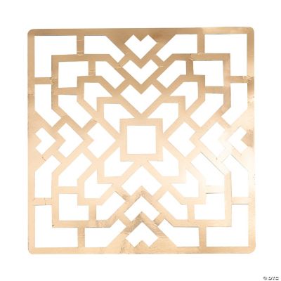 Gold Laser-Cut Square Charger Placemats - 24 Pc.